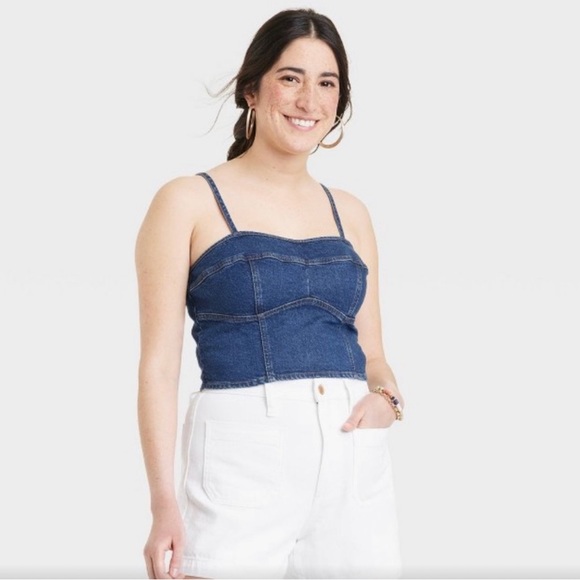Universal Thread | Tops | Universal Thread Denim Corset Tank Top | Poshmark